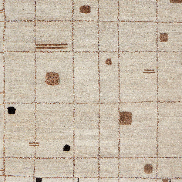 Sera Helsinki - Virta - White, Brown & Black - Hand Knotted Rug